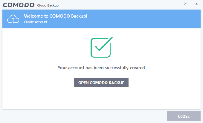 Comodo Backup, Online BackUp, Data Backup Tool, Comodo Internet Security